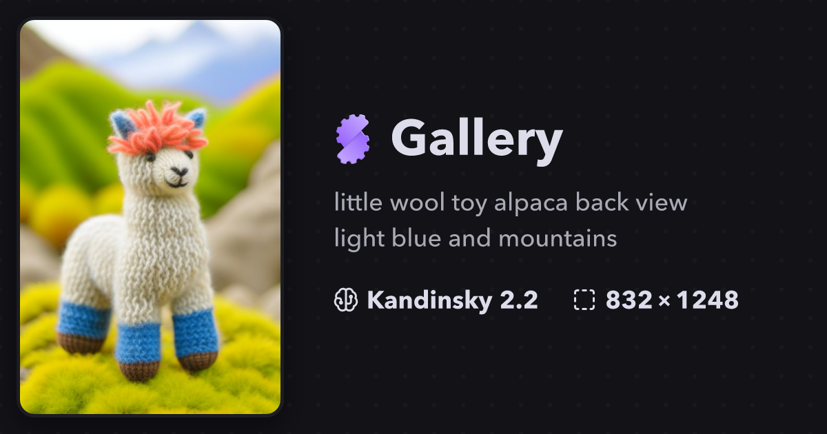 "little wool toy alpaca back view light b..." | Gallery | Stablecog