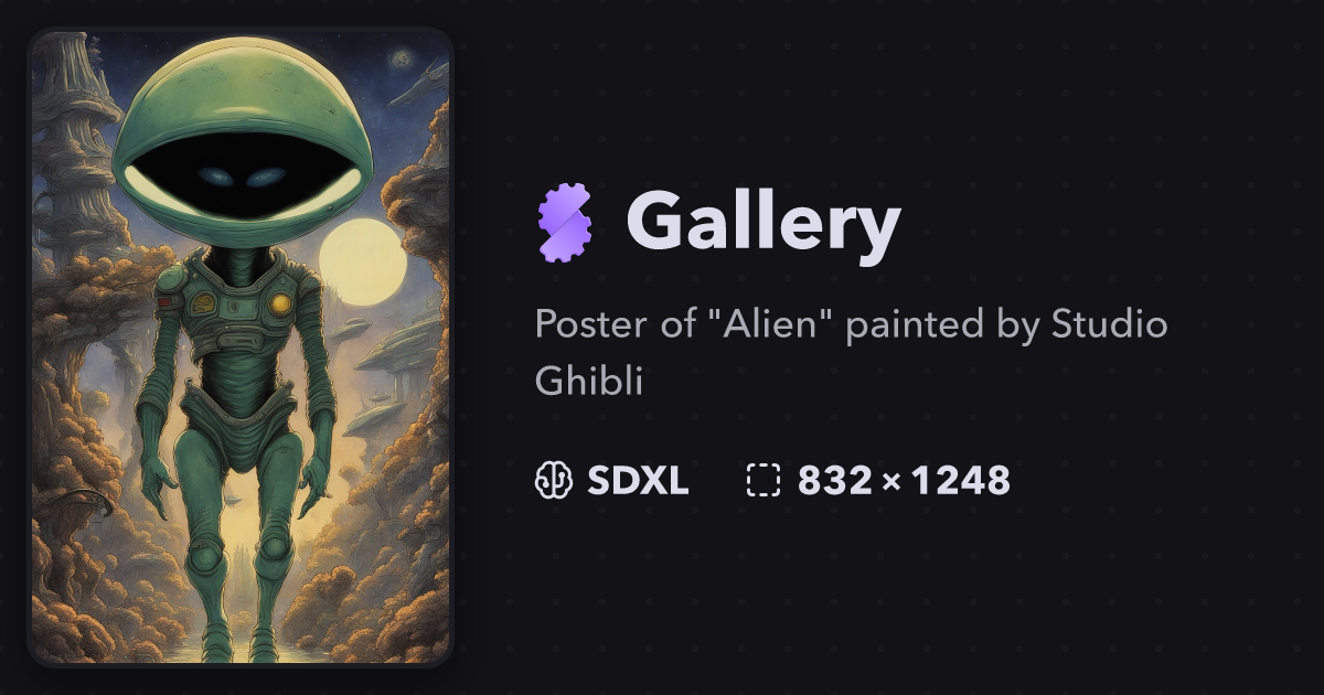 "Poster of "Alien" painted by Studio G..." | Gallery | Stablecog