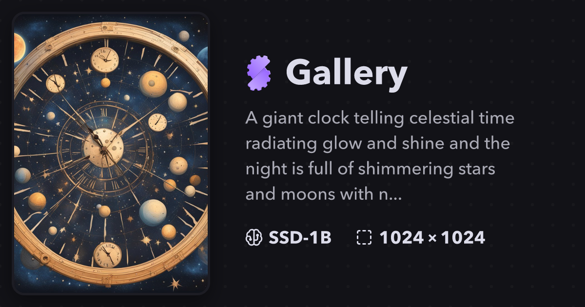 "A giant clock telling celestial time ..." | Gallery | Stablecog