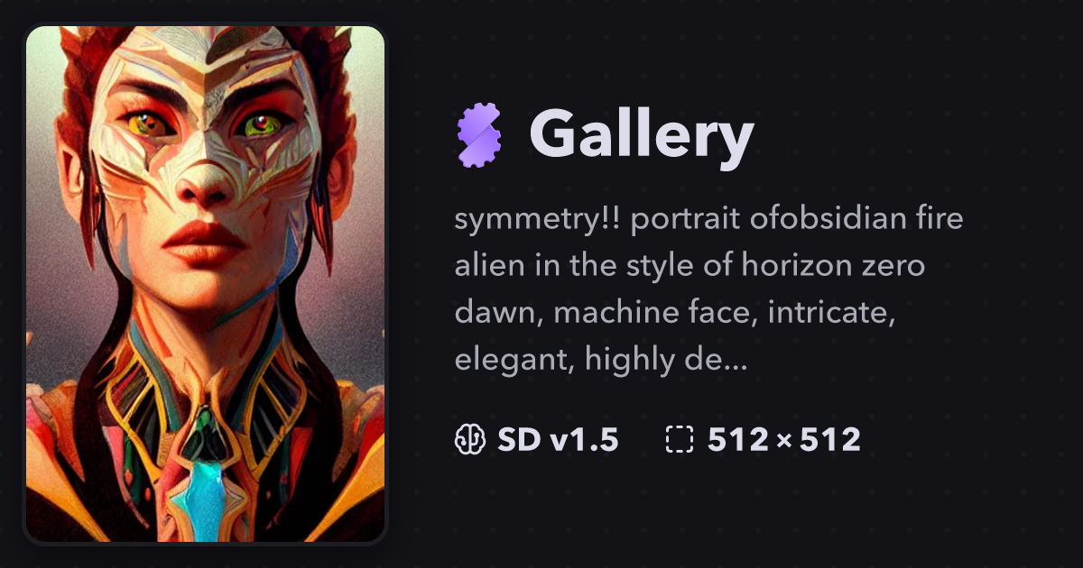 "symmetry!! portrait ofobsidian fire a..." | Gallery | Stablecog