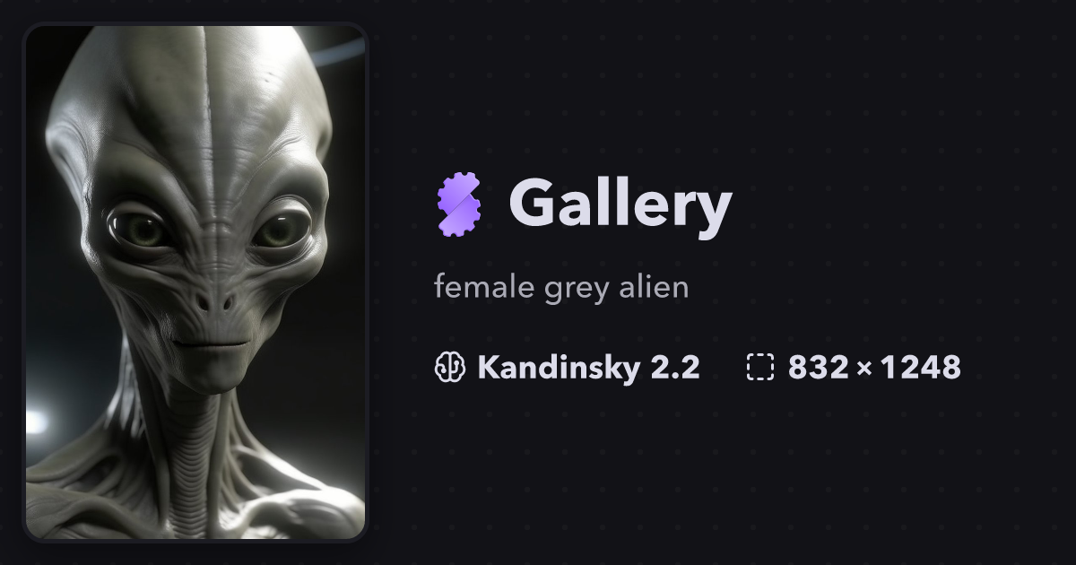 "female grey alien" | Gallery | Stablecog