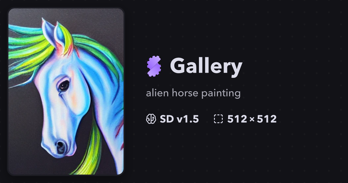 "alien horse painting" | Gallery | Stablecog