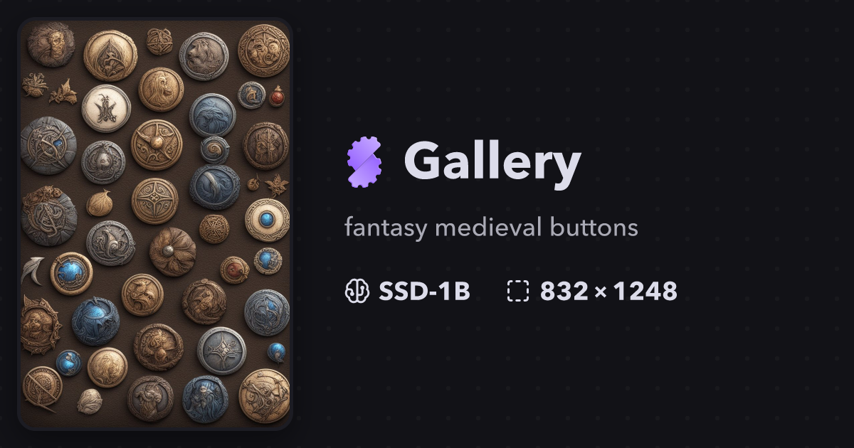 "fantasy medieval buttons" | Gallery | Stablecog