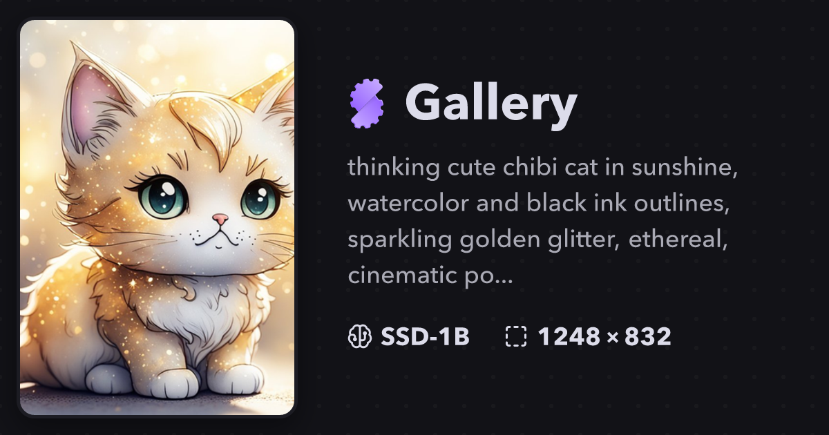"thinking cute chibi cat in sunshine, ..." | Gallery | Stablecog