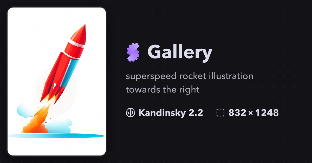 "superspeed rocket illustration toward..." | Gallery | Stablecog