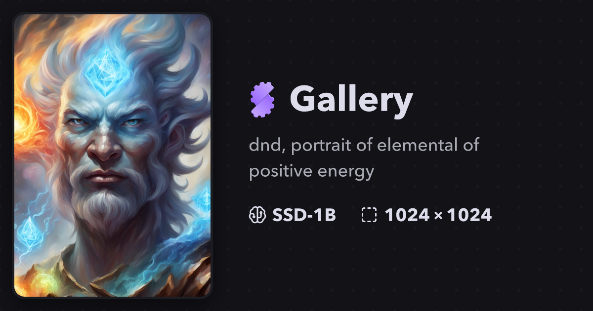 Dnd, portrait of elemental of positive energy | Gallery