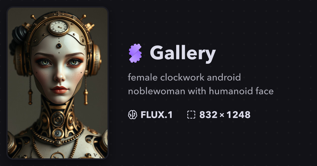 "female clockwork android noblewoman w..." | Gallery | Stablecog