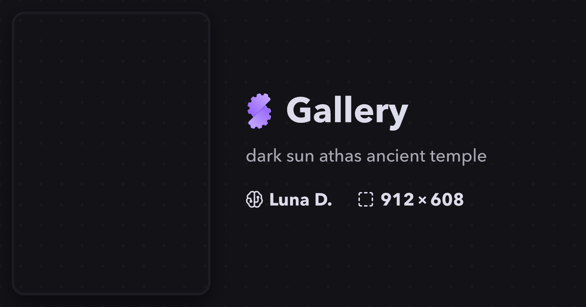 "dark sun athas ancient temple" | Gallery | Stablecog