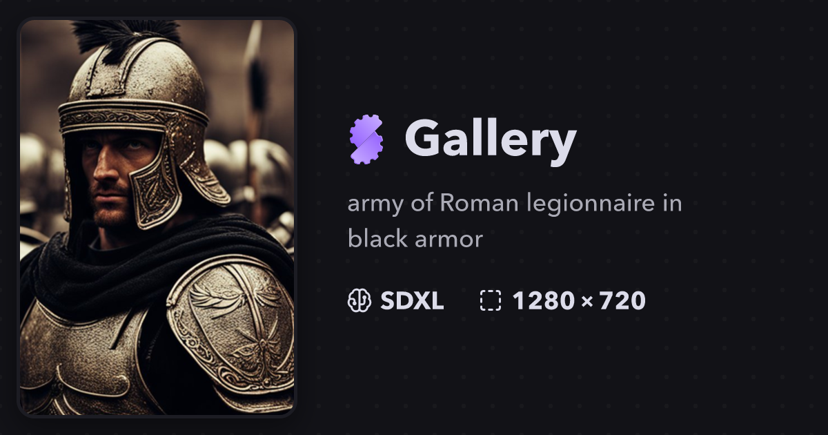 "army of Roman legionnaire in black armor" | Gallery | Stablecog