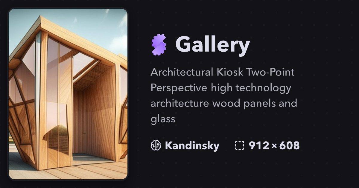 "Architectural Kiosk Two-Point Perspec..." | Gallery | Stablecog