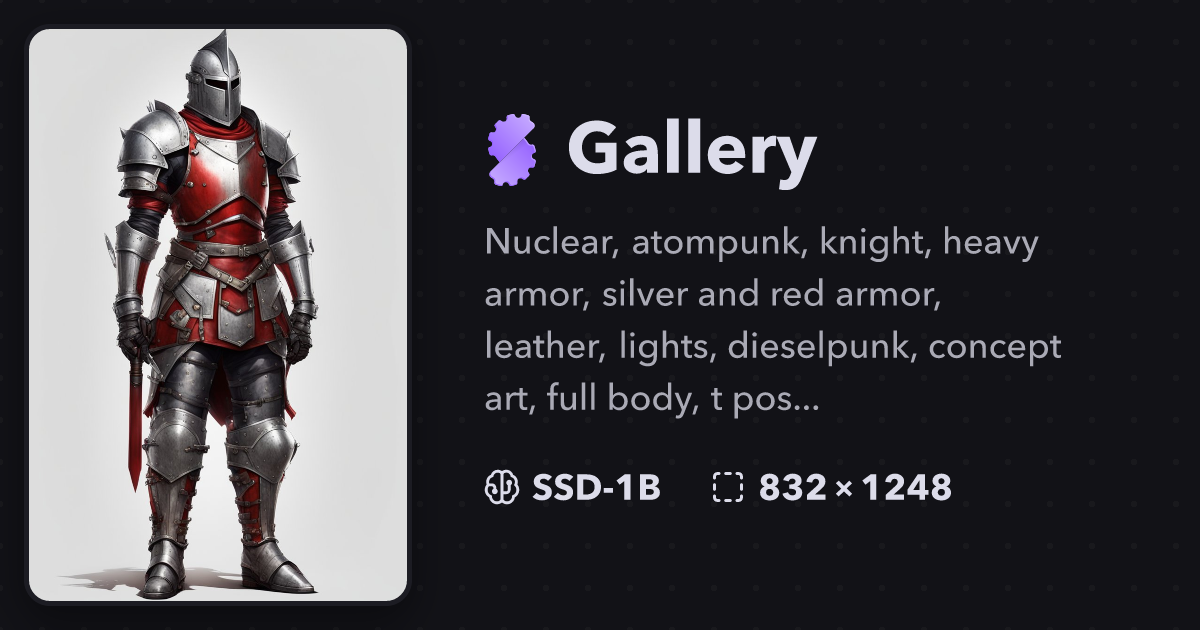 "Nuclear, atompunk, knight, heavy armor, ..." | Gallery | Stablecog