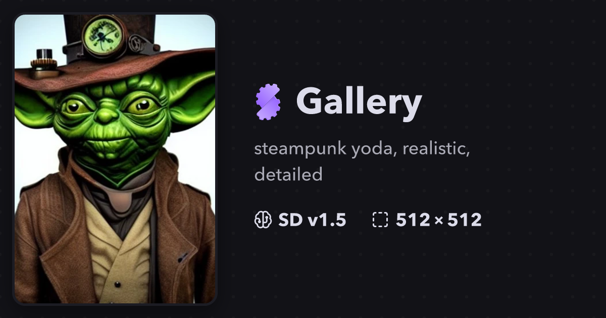 Steampunk yoda, realistic, detailed | Gallery