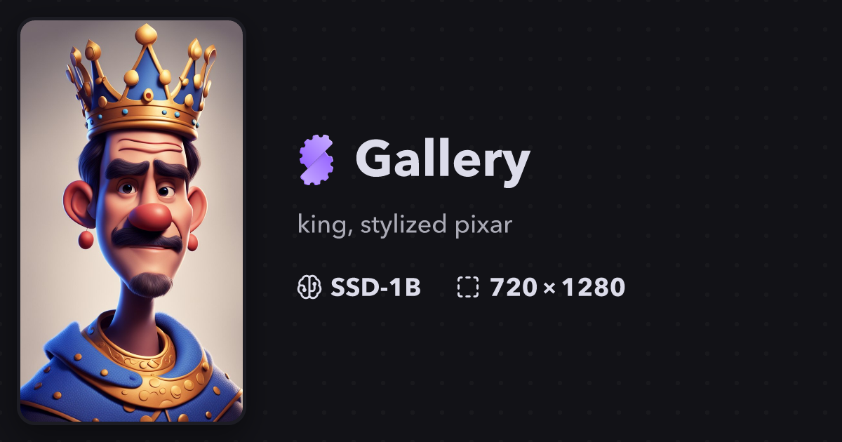 "king, stylized pixar" | Gallery | Stablecog