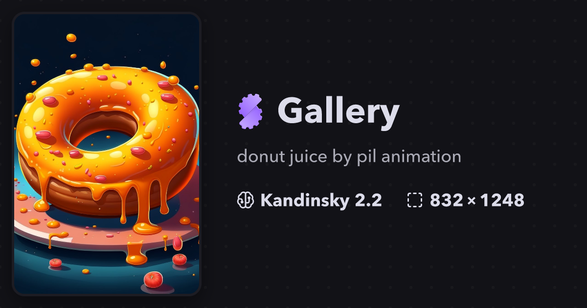 "donut juice by pil animation" | Gallery | Stablecog
