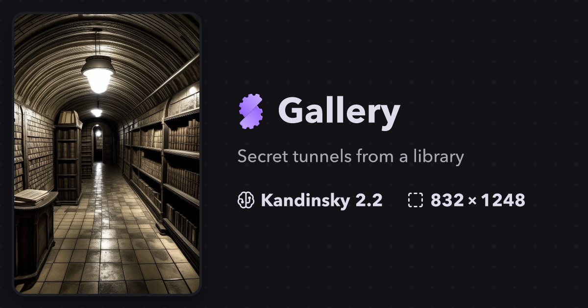 "Secret tunnels from a library" | Gallery | Stablecog