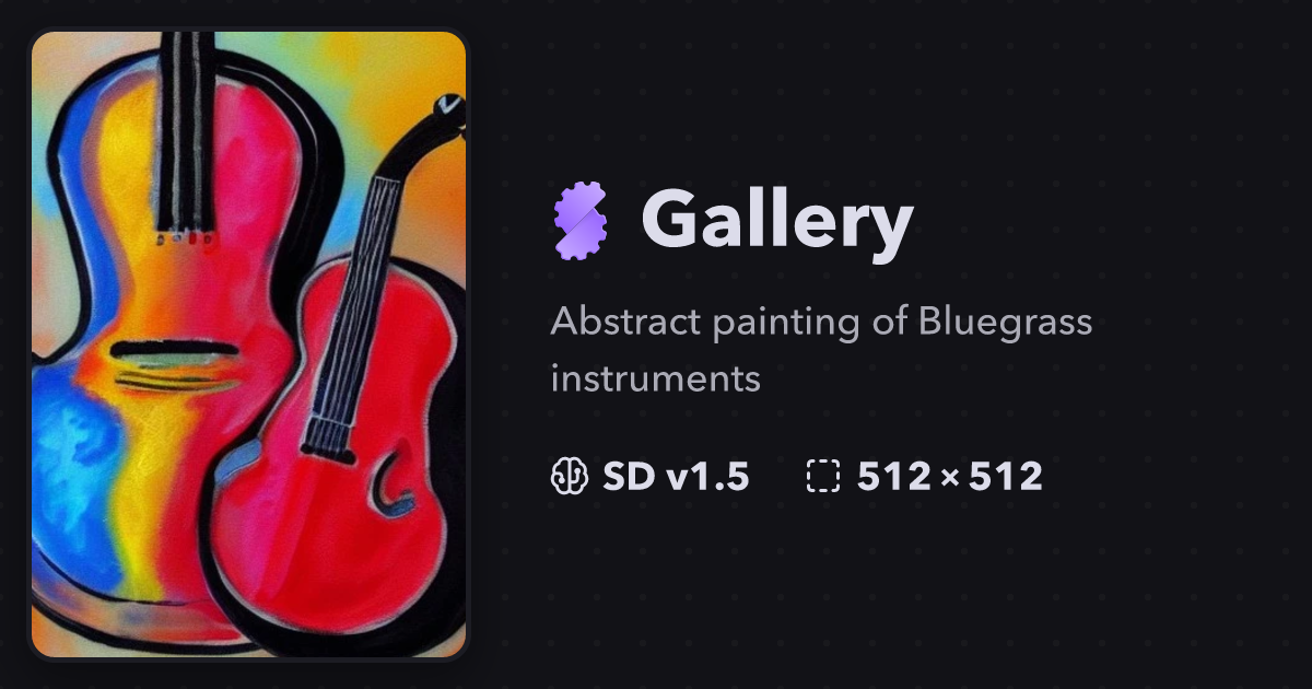 "Abstract painting of Bluegrass instru..." | Gallery | Stablecog