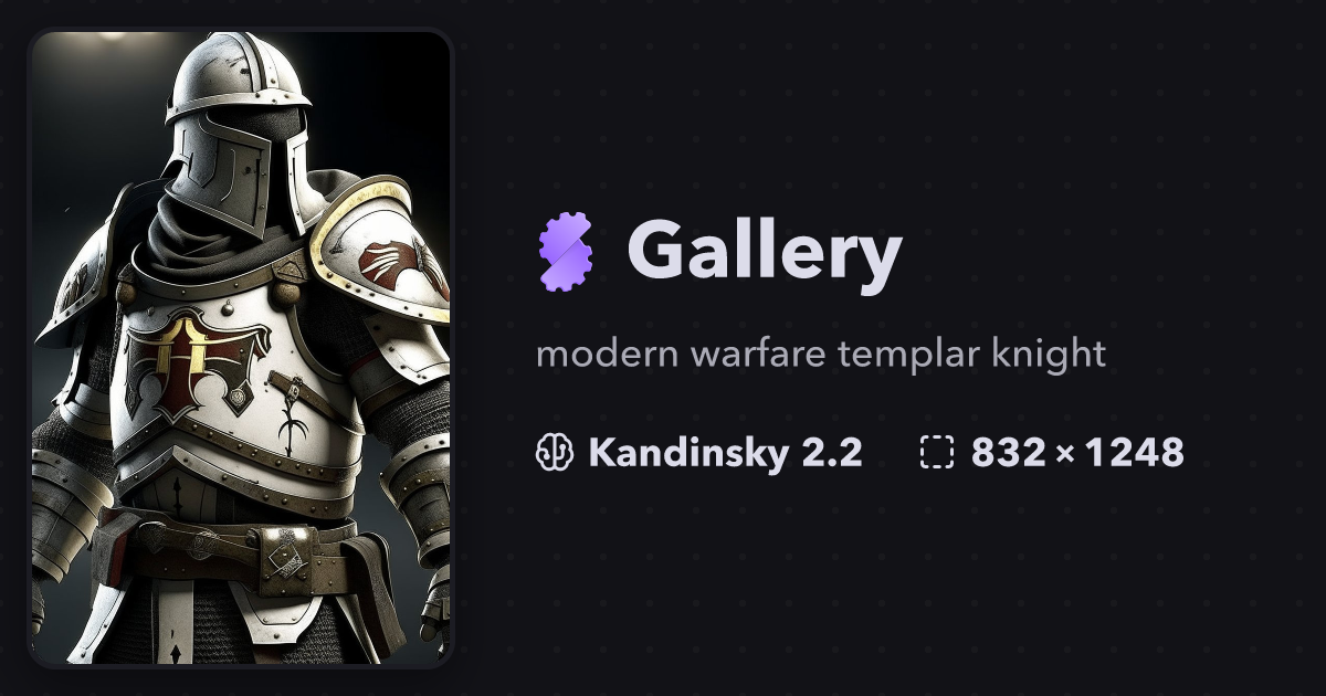 "modern warfare templar knight" | Gallery | Stablecog