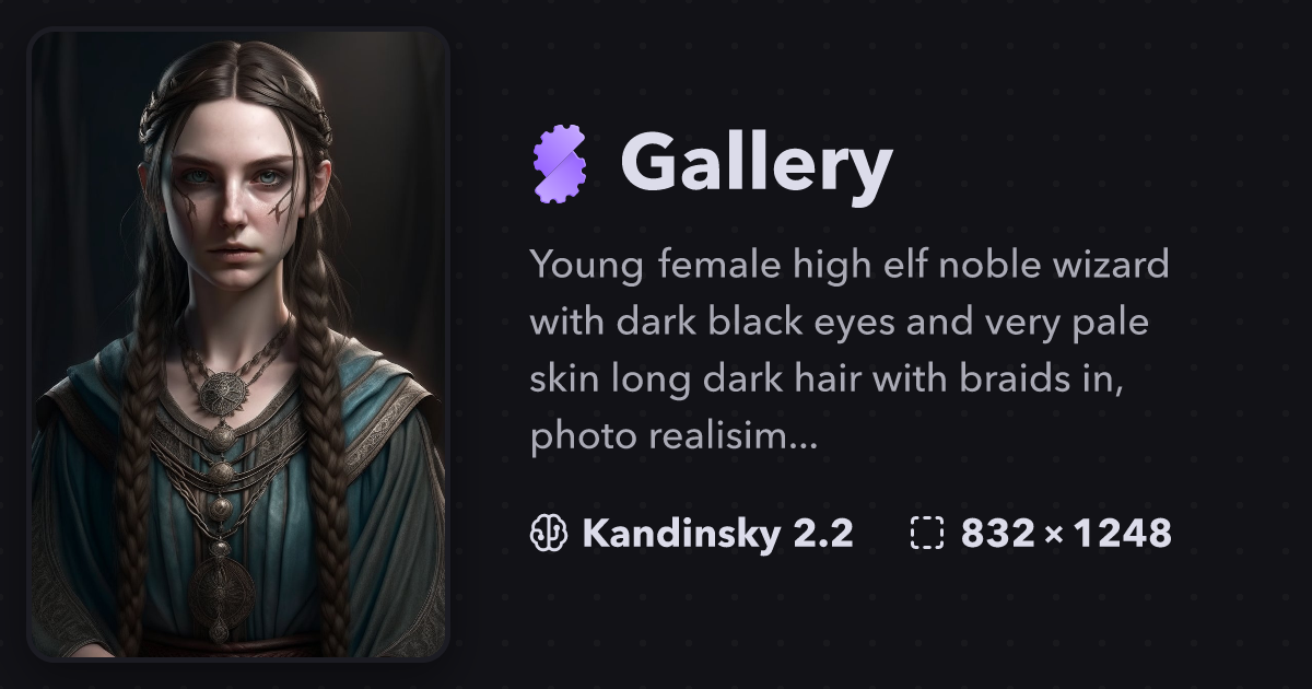 "Young female high elf noble wizard wi..." | Gallery | Stablecog