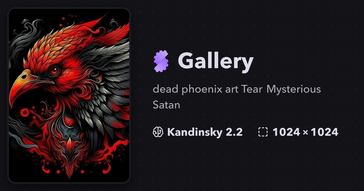 "dead phoenix art Tear Mysterious Satan" | Gallery | Stablecog