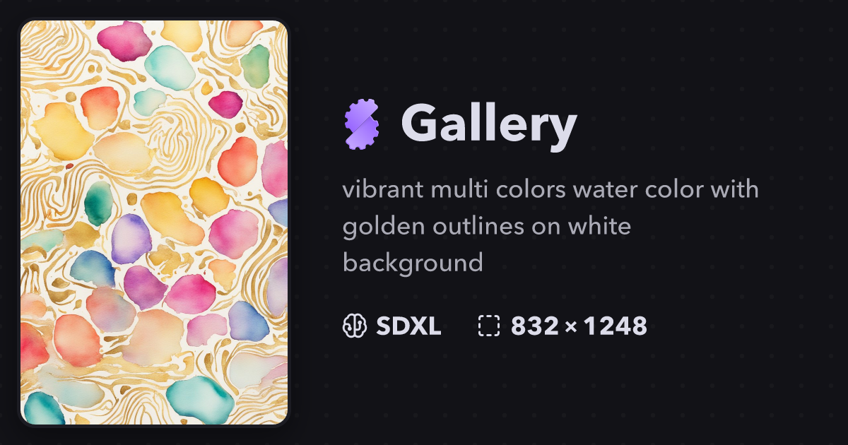 "vibrant multi colors water color with..." | Gallery | Stablecog