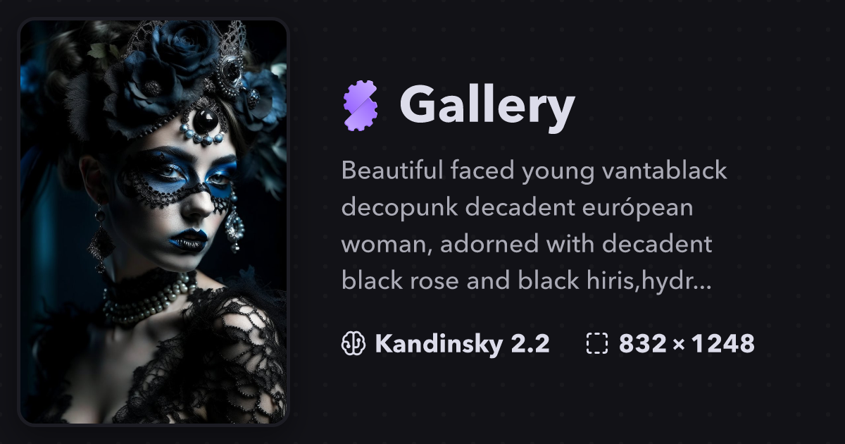 "Beautiful faced young vantablack deco..." | Gallery | Stablecog