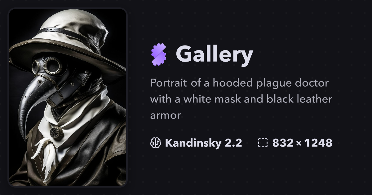 "Portrait of a hooded plague doctor wi..." | Gallery | Stablecog