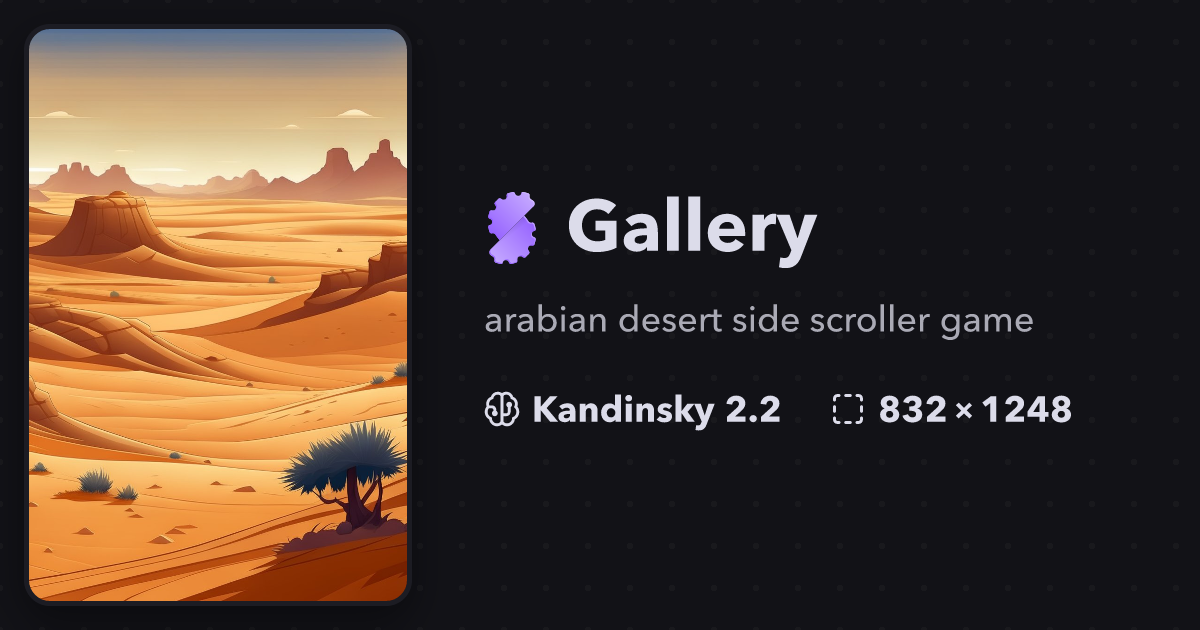 "arabian desert side scroller game" | Gallery | Stablecog