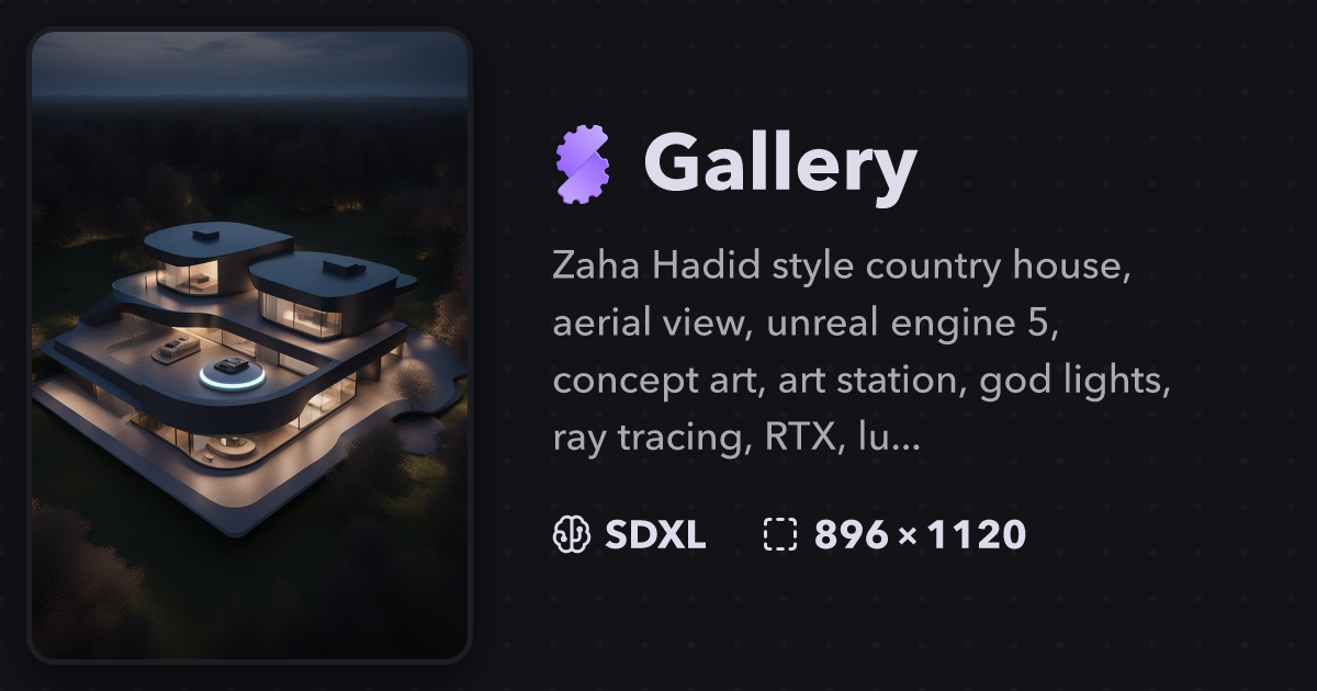 "Zaha Hadid style country house, aeria..." | Gallery | Stablecog