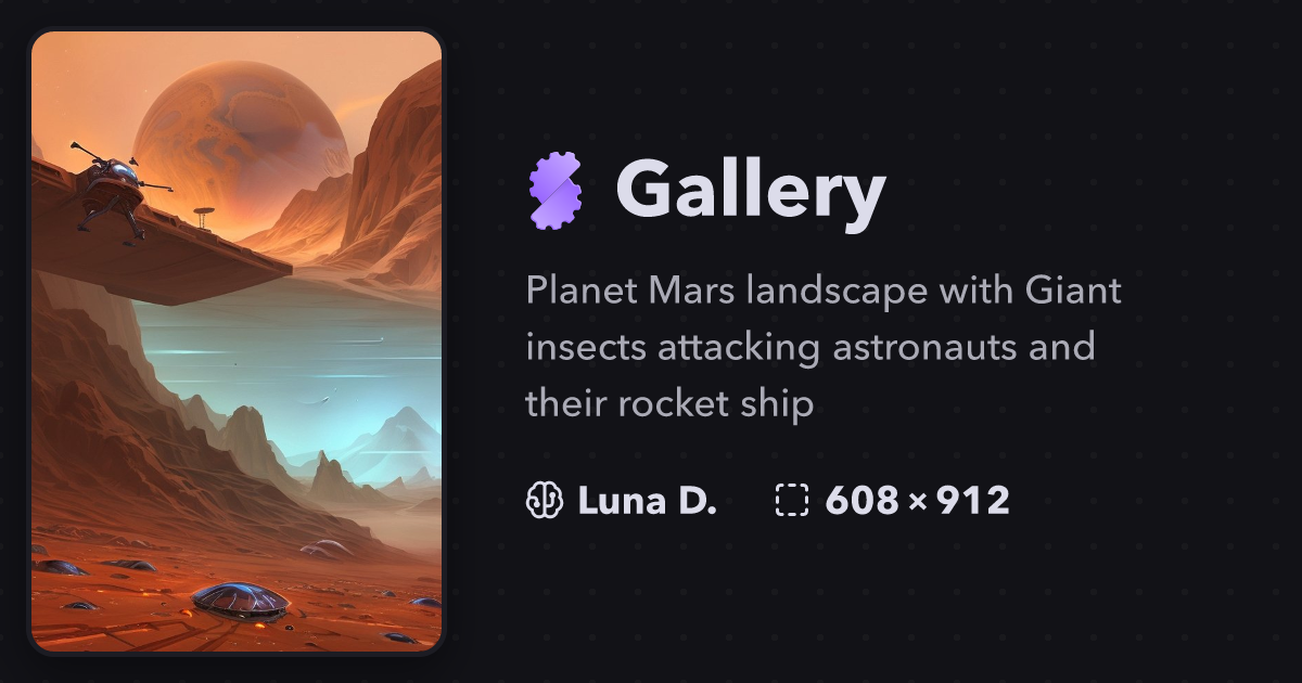 "Planet Mars landscape with Giant insects..." | Gallery | Stablecog