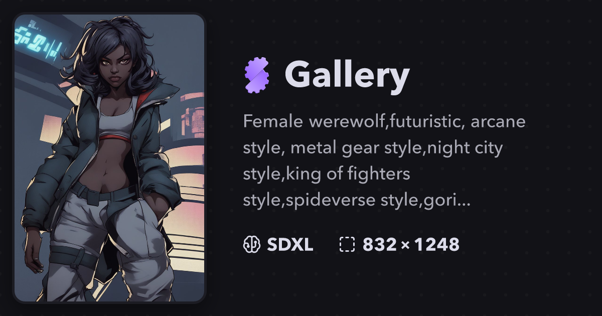 "Female werewolf,futuristic, arcane st..." | Gallery | Stablecog