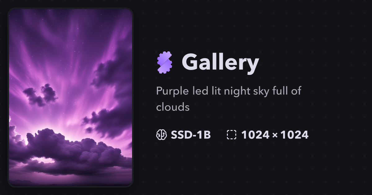 "Purple led lit night sky full of clouds" | Gallery | Stablecog