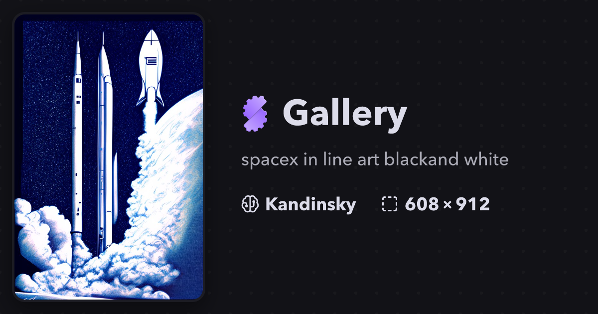 "spacex in line art blackand white" | Gallery | Stablecog