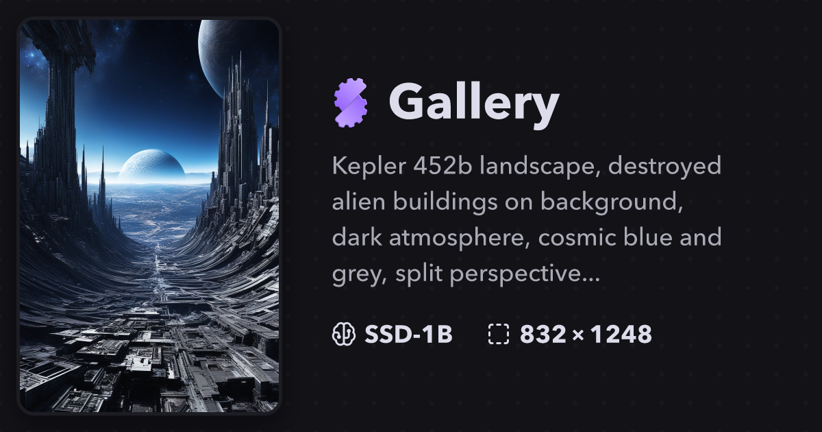 "Kepler 452b landscape, destroyed alie..." | Gallery | Stablecog