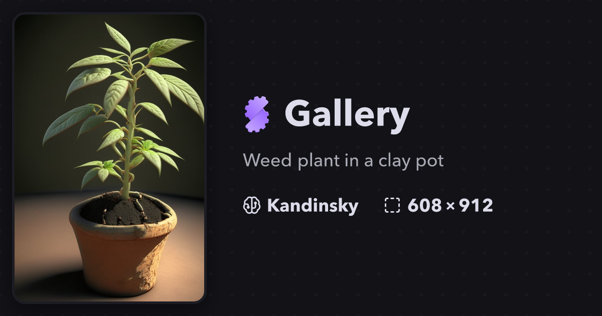 "Weed plant in a clay pot" | Gallery | Stablecog