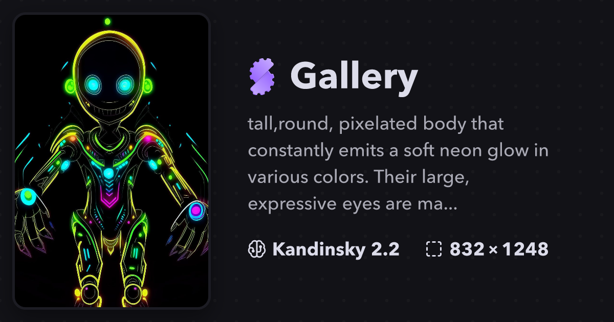"tall,round, pixelated body that const..." | Gallery | Stablecog