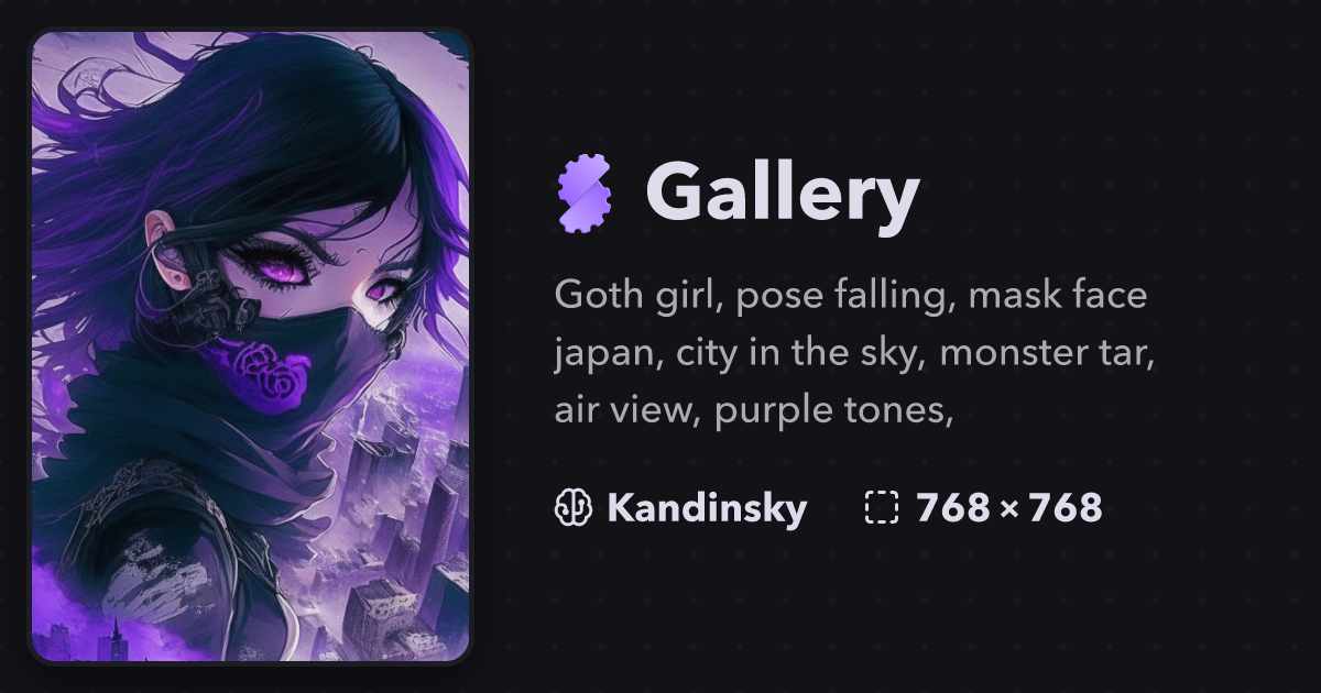 "Goth girl, pose falling, mask face japan..." | Gallery | Stablecog