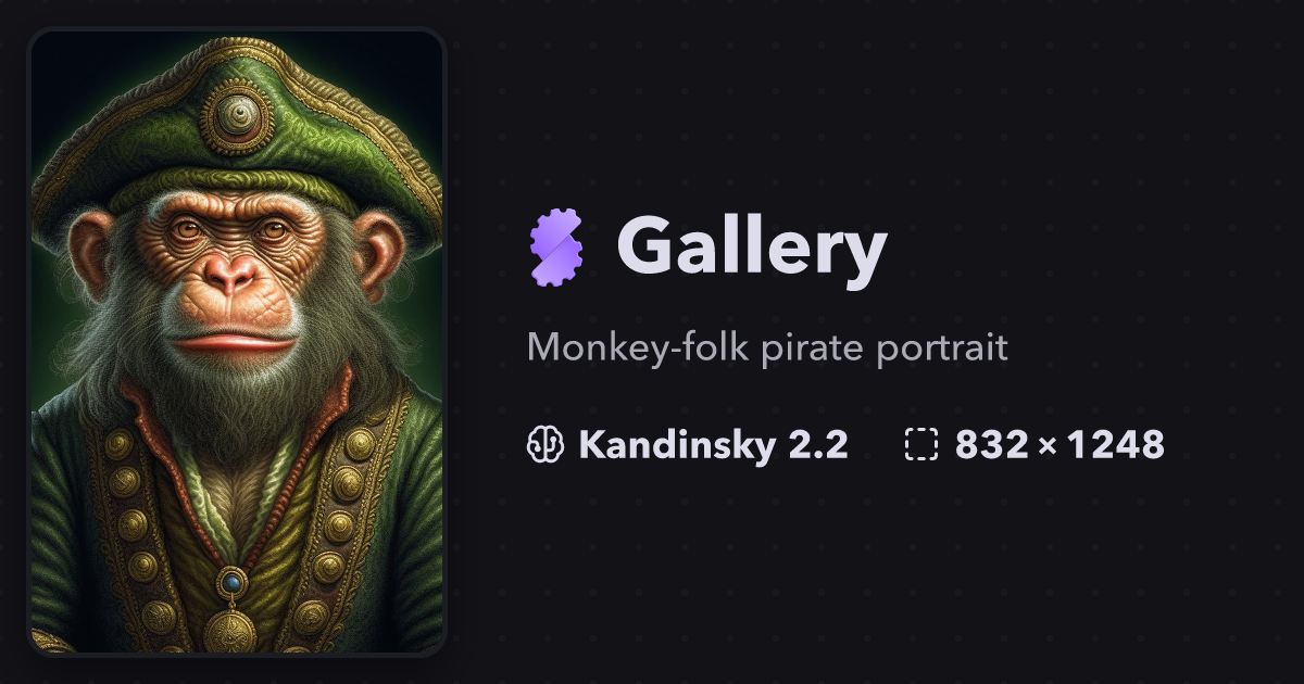"Monkey-folk pirate portrait" | Gallery | Stablecog