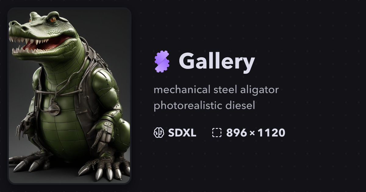 "mechanical steel aligator photorealis..." | Gallery | Stablecog