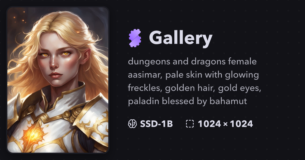 "dungeons and dragons female aasimar, ..." | Gallery | Stablecog