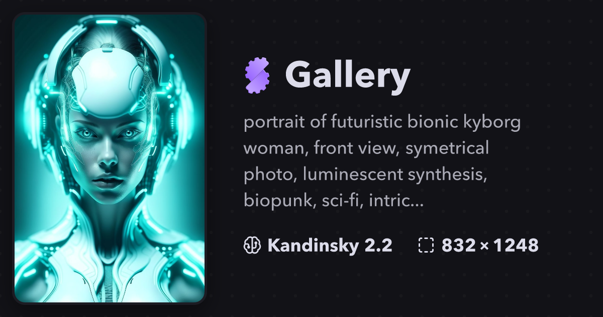 "portrait of futuristic bionic kyborg ..." | Gallery | Stablecog