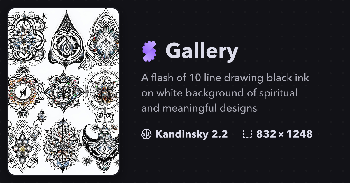 "A flash of 10 line drawing black ink ..." | Gallery | Stablecog