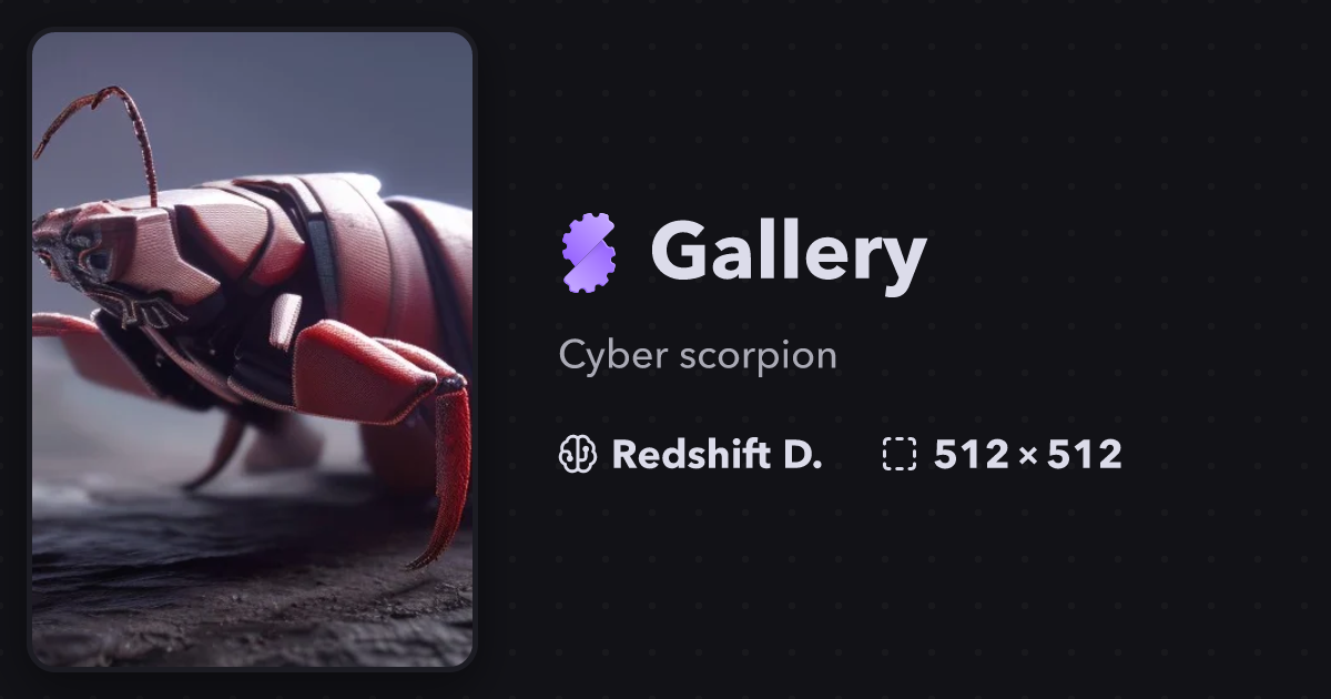 "Cyber scorpion" | Gallery | Stablecog