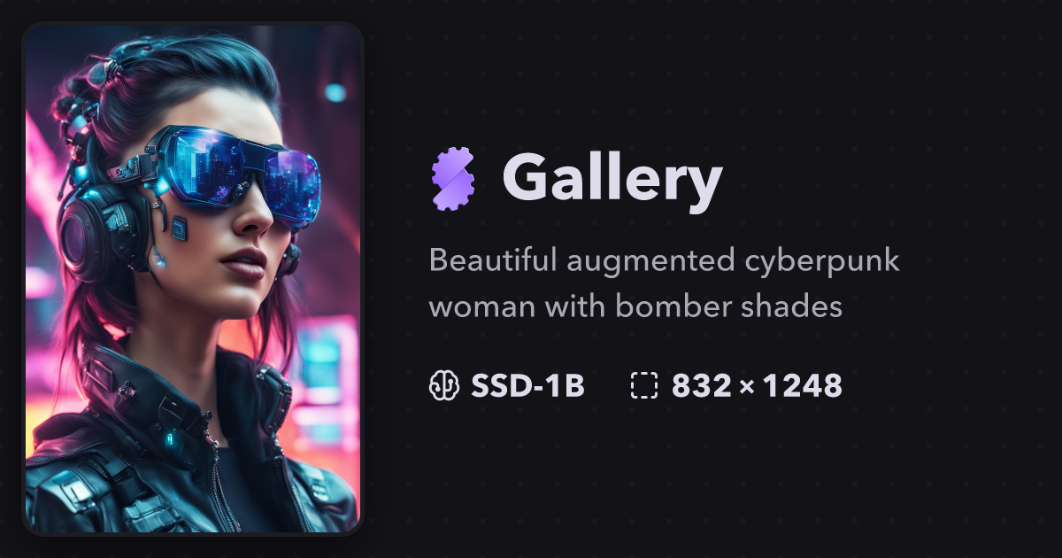 "Beautiful augmented cyberpunk woman w..." | Gallery | Stablecog