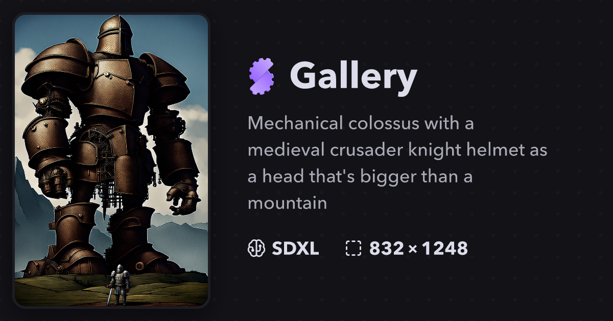 "Mechanical colossus with a medieval c..." | Gallery | Stablecog