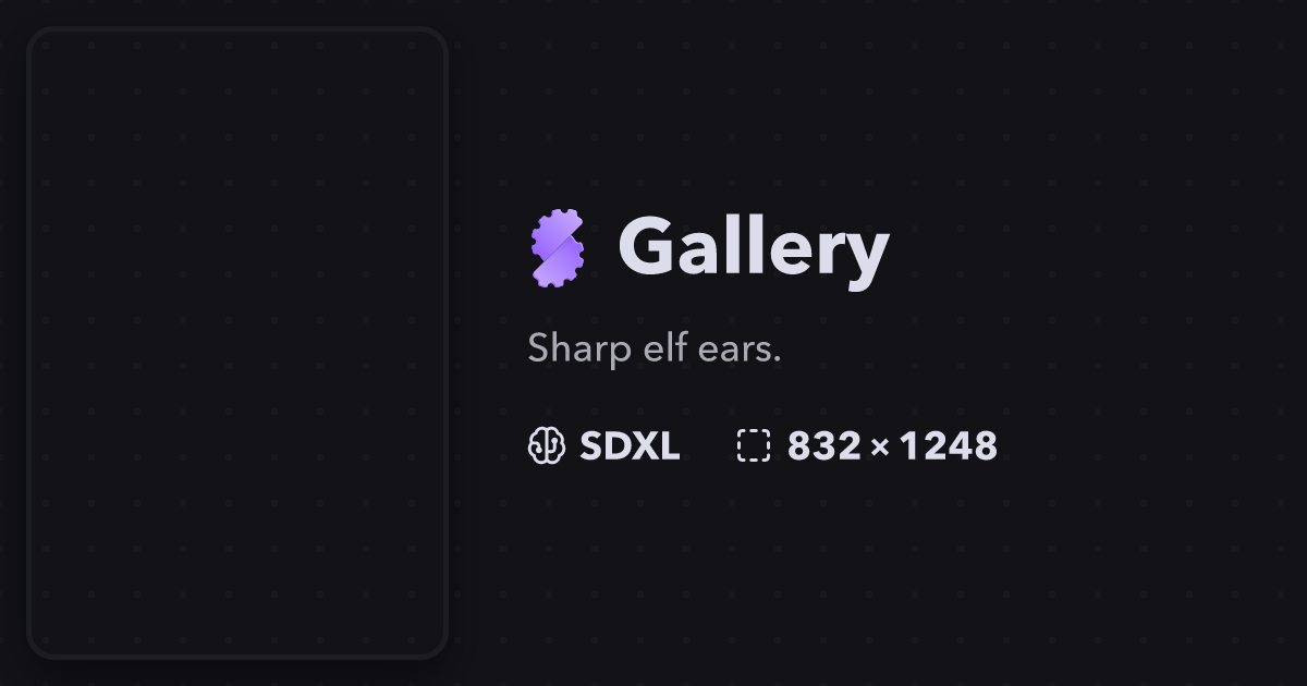 "Sharp elf ears." | Gallery | Stablecog