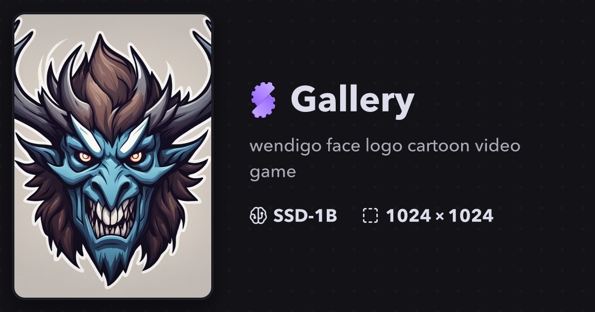 "wendigo face logo cartoon video game" | Gallery | Stablecog