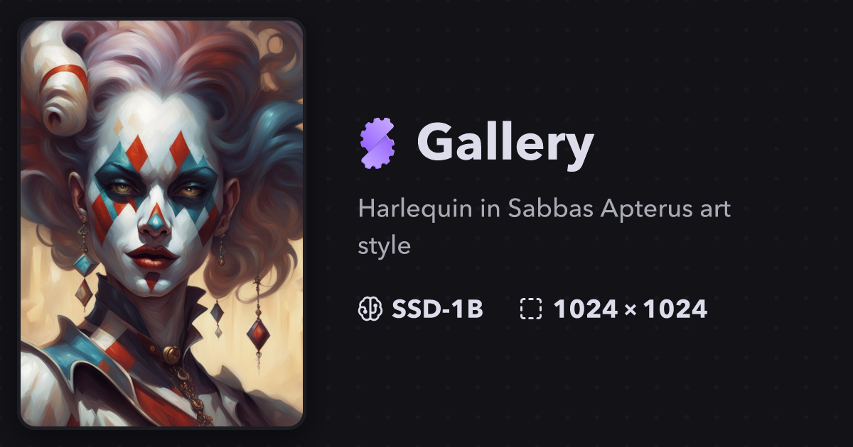 "Harlequin in Sabbas Apterus art style" | Gallery | Stablecog