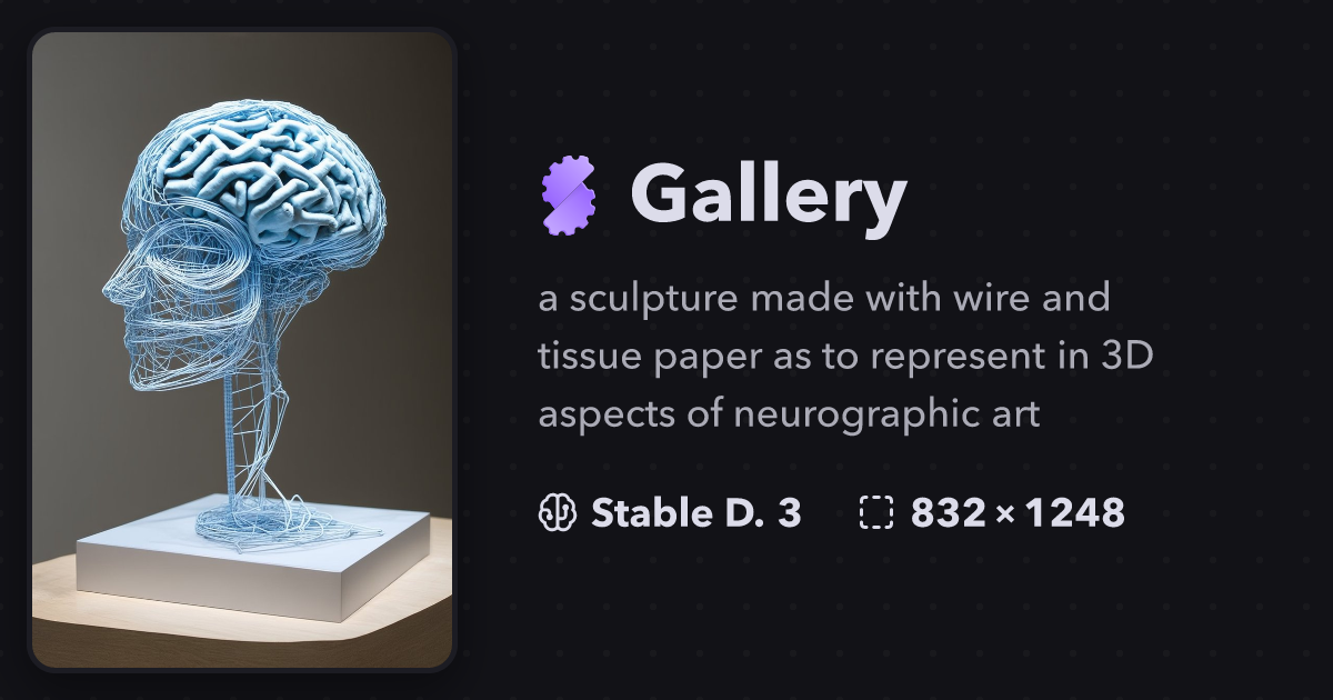 "a sculpture made with wire and tissue..." | Gallery | Stablecog