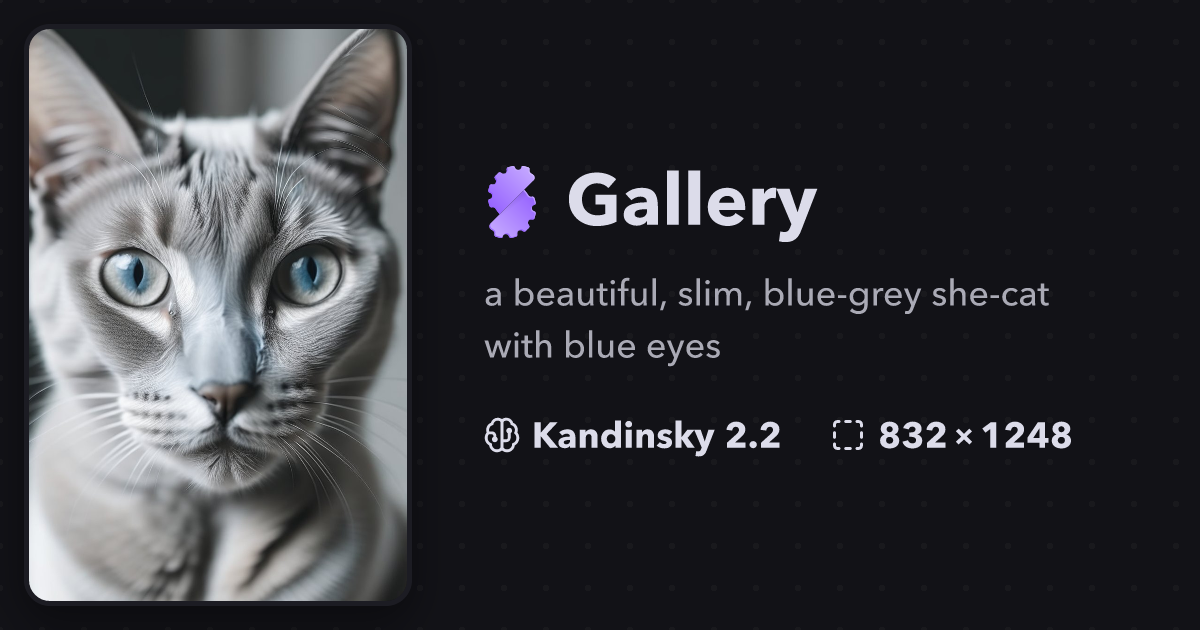 "a beautiful, slim, blue-grey she-cat ..." | Gallery | Stablecog