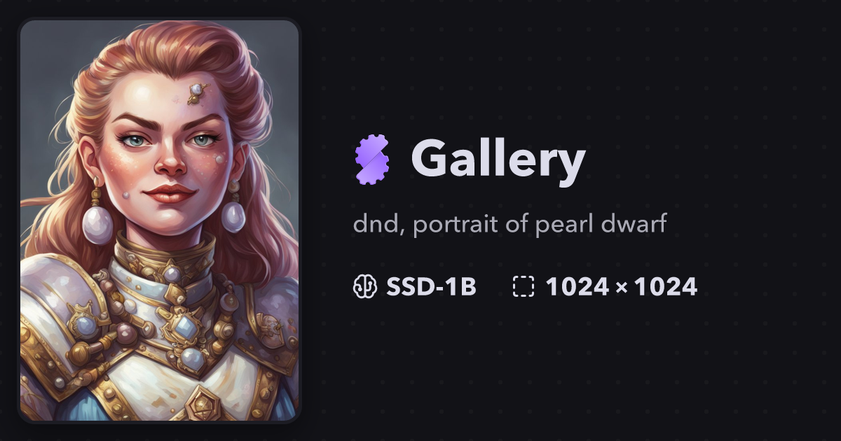 "dnd, portrait of pearl dwarf" | Gallery | Stablecog